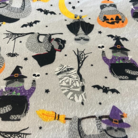 Handmade | Bedding | Fun Halloween Sloths Handmade Cotton Flannel ...